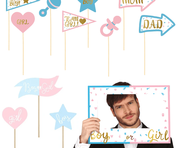 Gender Reveal Photo Booth Props kopen – Partywinkel